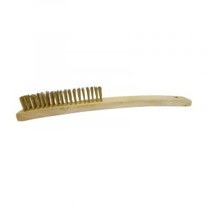 Josco 4 Row Brass Hand Brush Long Handle - Josco