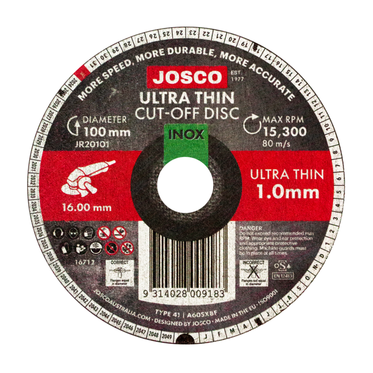 Cut-Off Disc UT Stainless 125 x 1.0mm 22.23mm - Josco
